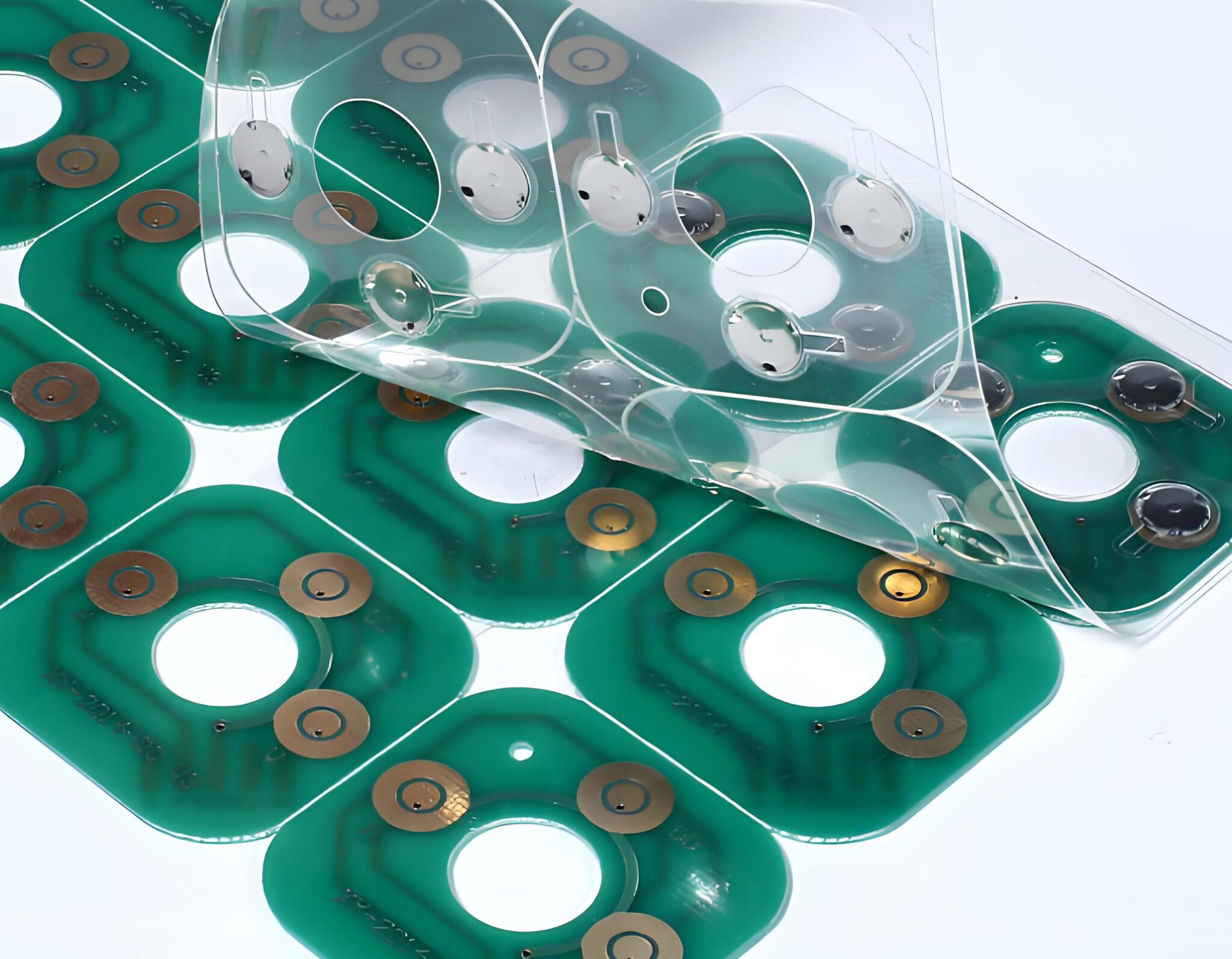 How do tactile metal domes make conntact with pcb?